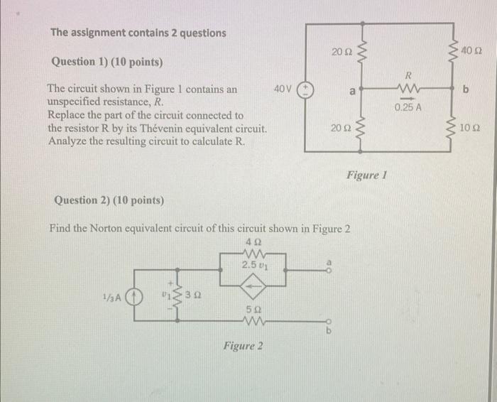 Solved Question 1) (10 points) The circuit shown in Figure 1 | Chegg.com