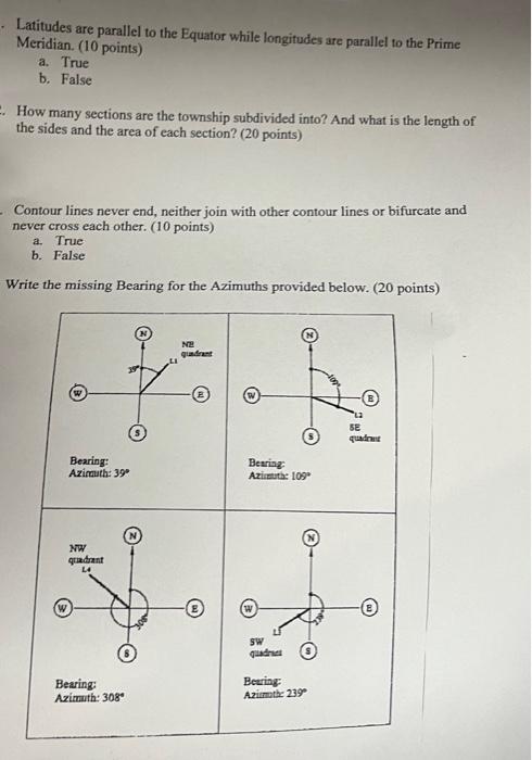 Solved Latitudes are parallel to the Equator while | Chegg.com