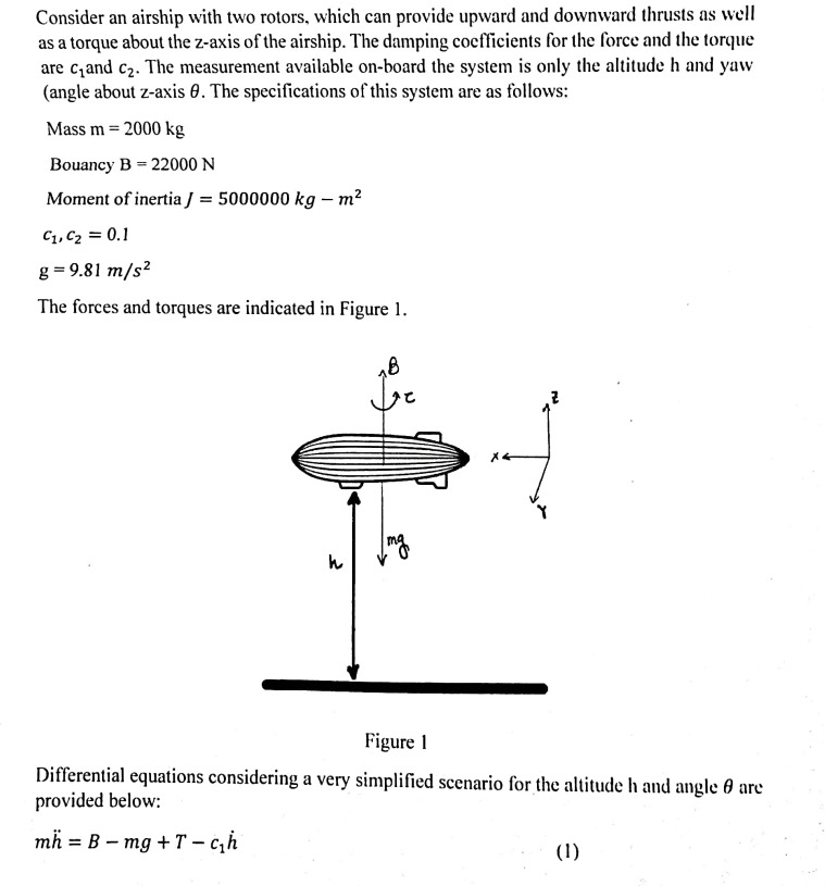 Solved Consider an airship with two rotors, which can | Chegg.com