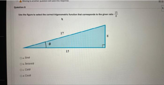 Solved Use the figure to select the correct trigonometric | Chegg.com