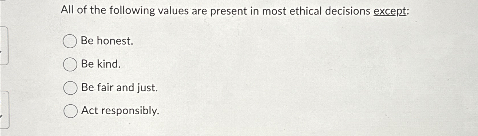 Solved All of the following values are present in most | Chegg.com