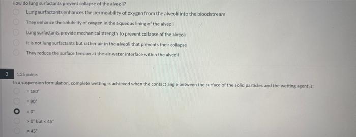 Solved How do lung surfactants prevent colliapse of the | Chegg.com