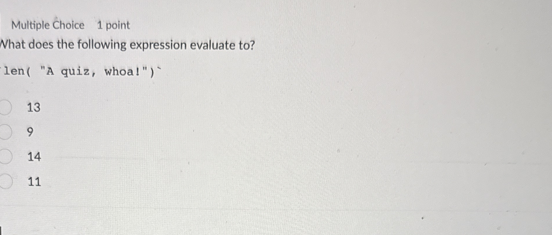 What does the following expression evaluate to?len( | Chegg.com