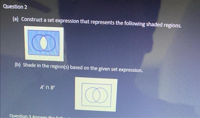 Solved (a) Construct a set expression that represents the | Chegg.com Solved (a) Construct a set expression that represents the | Chegg.com
