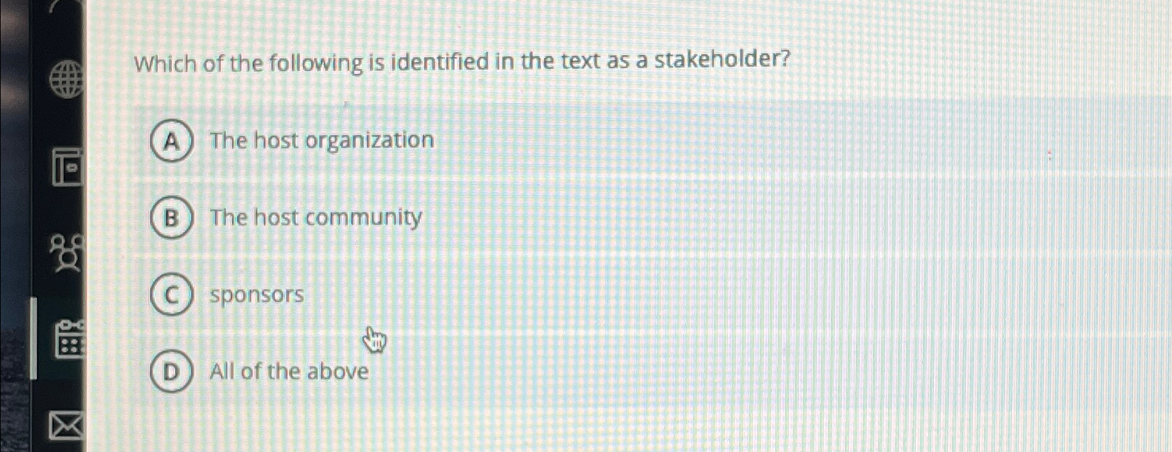 Solved Which of the following is identified in the text as a | Chegg.com