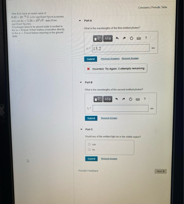Solved Constants Periodic Table Part A Take h to have an | Chegg.com