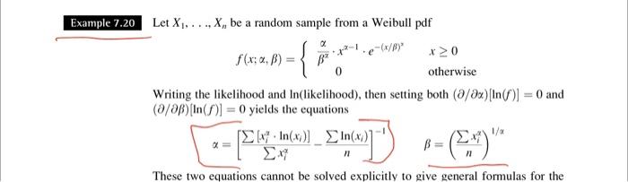 Solved find maximum likelihood from a weibull pdf 2- find | Chegg.com