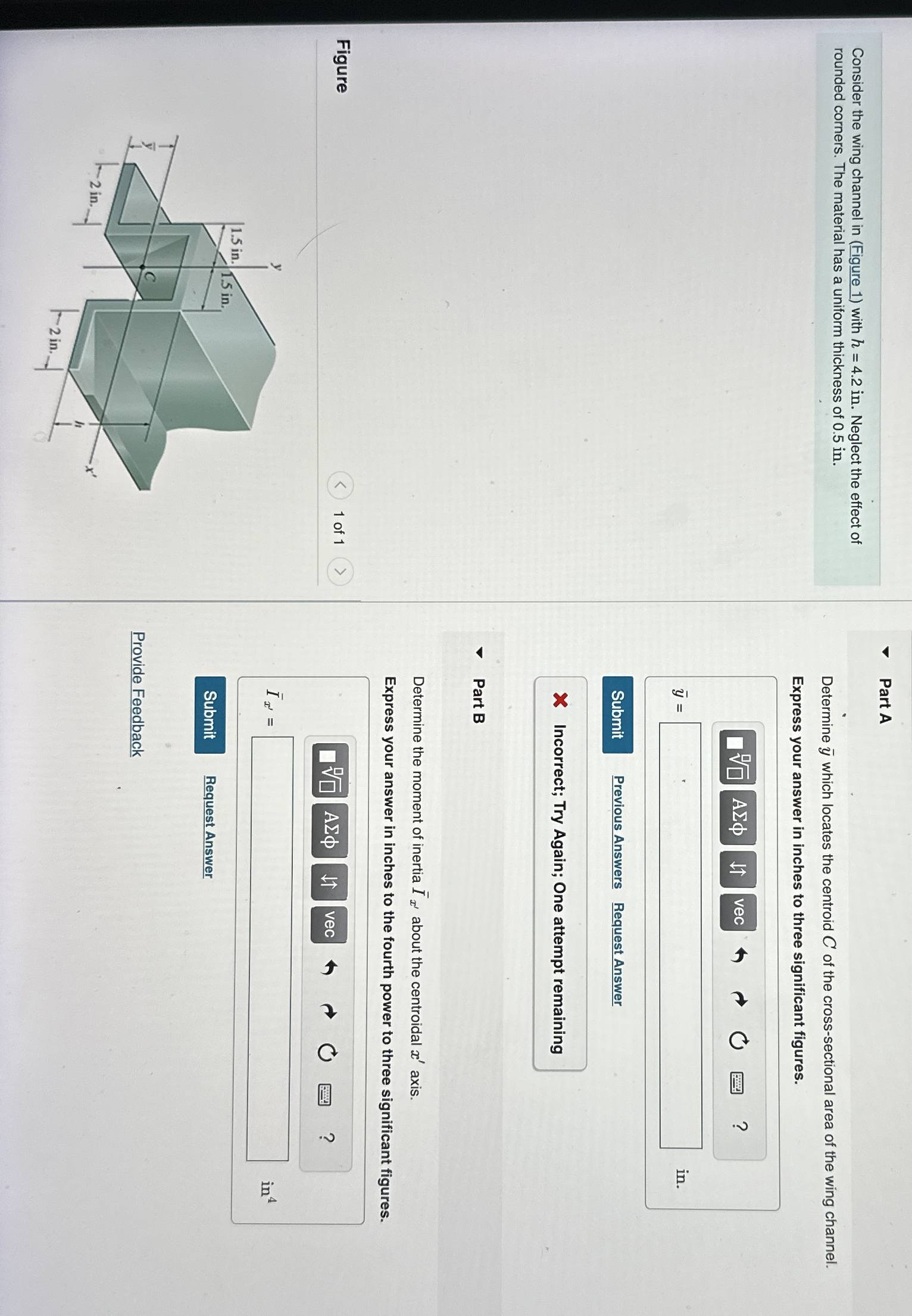 Solved Consider the wing channel in (Figure 1) ﻿with | Chegg.com