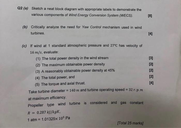Q2 (a) Sketch a neat block diagram with appropriate | Chegg.com