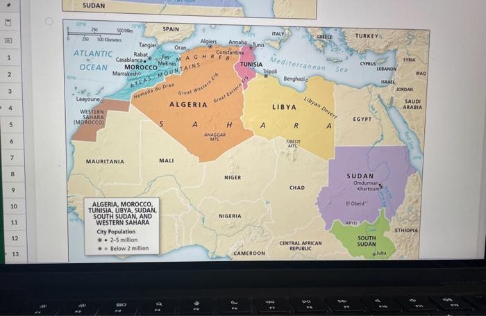 Each answer shows a map of a subregion of one of the | Chegg.com