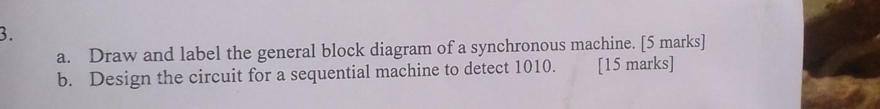 Solved a. Draw and label the general block diagram of a | Chegg.com