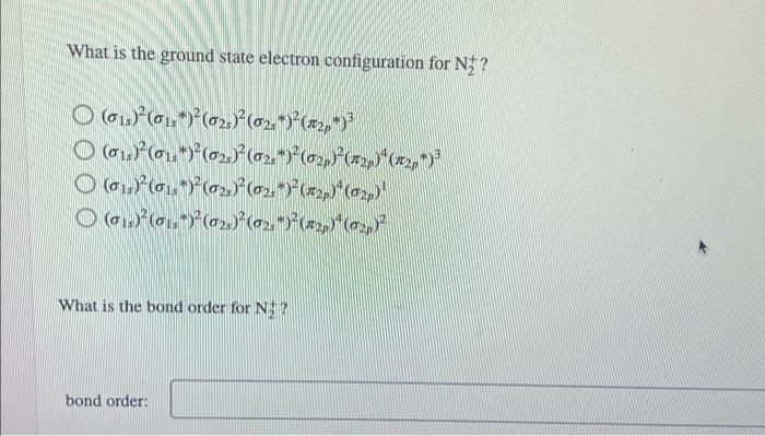 Solved What is the ground state electron configuration for | Chegg.com