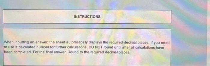 Solved When inputting an answer, the sheet automatically | Chegg.com
