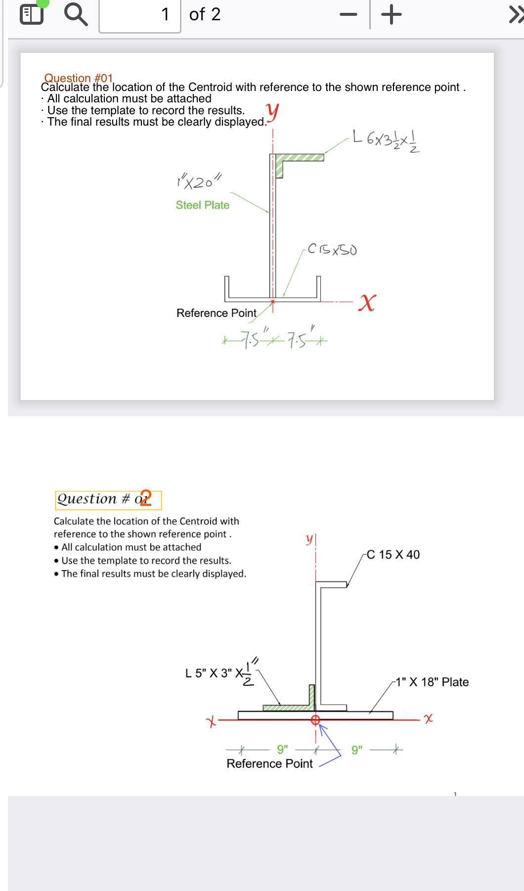 1 ﻿of 2question 01calculate The Location Of The 
