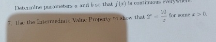 Solved Determine parameters a and b ﻿so that f(x) ﻿is | Chegg.com