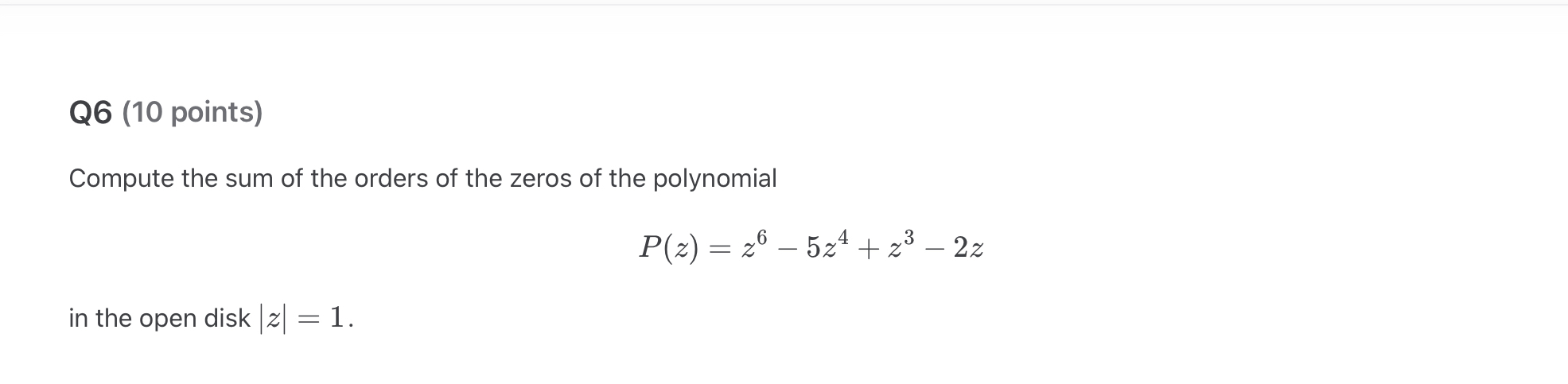 Solved Q6 (10 ﻿points)Compute the sum of the orders of the | Chegg.com