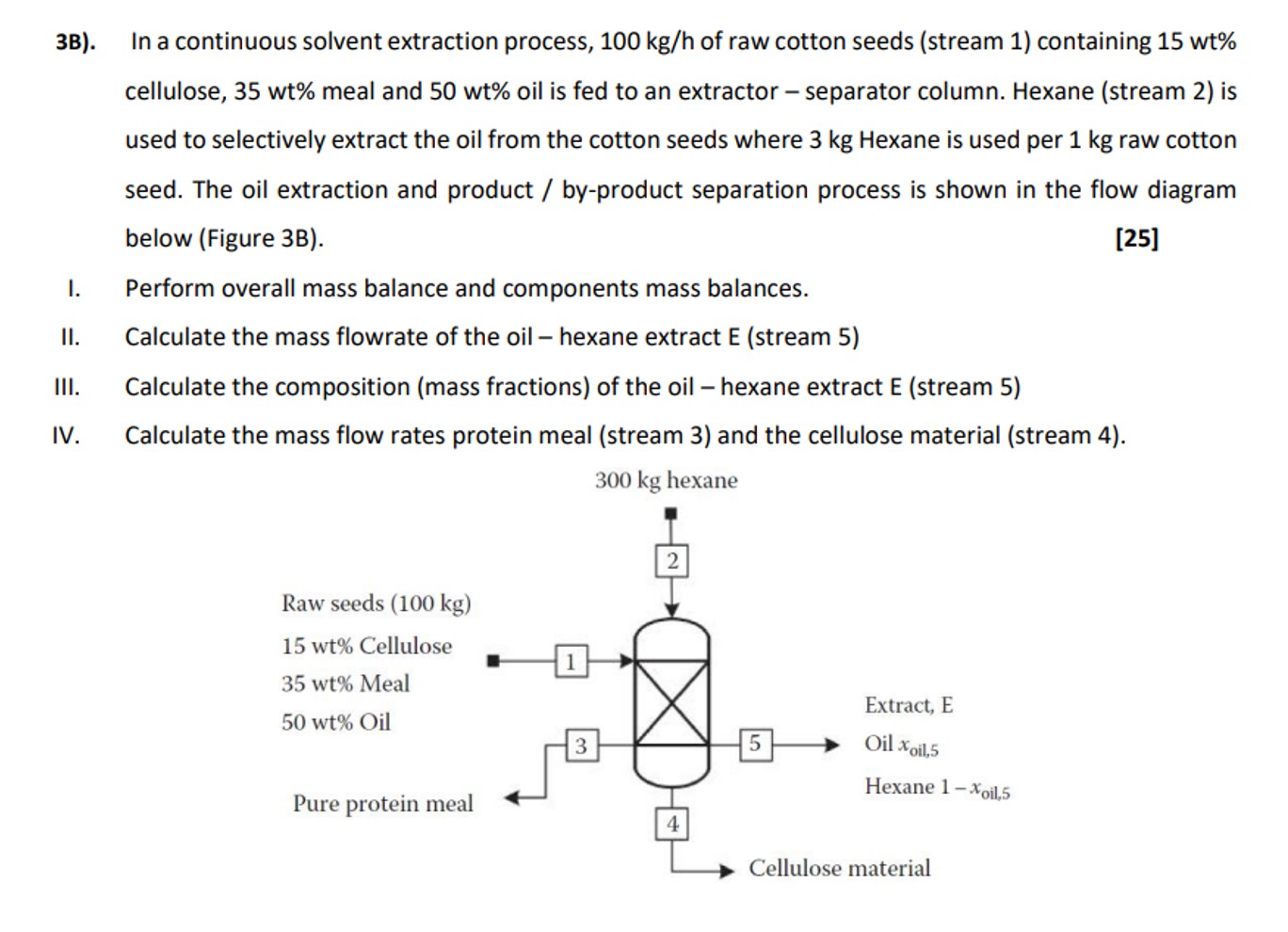 Solved 3B). ﻿In a continuous solvent extraction process, | Chegg.com
