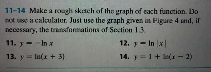 Solved 11-14 Make a rough sketch of the graph of each | Chegg.com