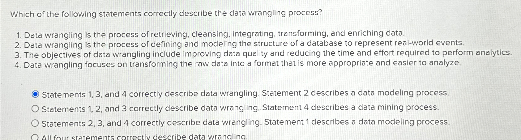 Solved Which of the following statements correctly describe | Chegg.com