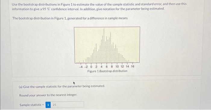Solved Use the bootstrap distributions in Figure 1 to | Chegg.com