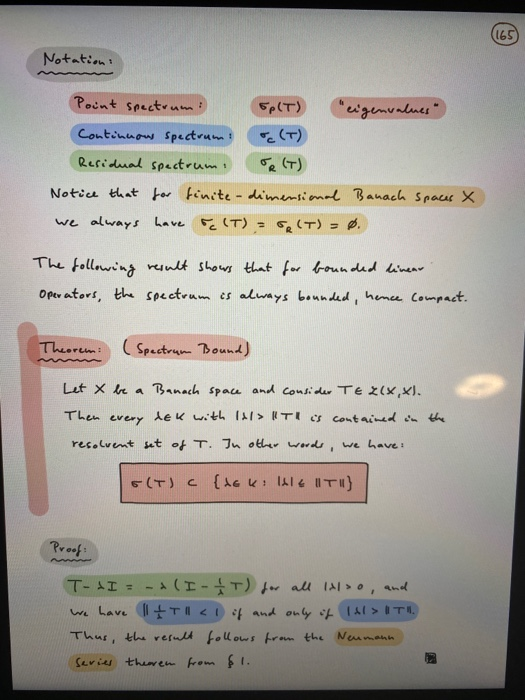 Solved § 4 Spectrum and Resolvent Eigenvalues are crucial | Chegg.com