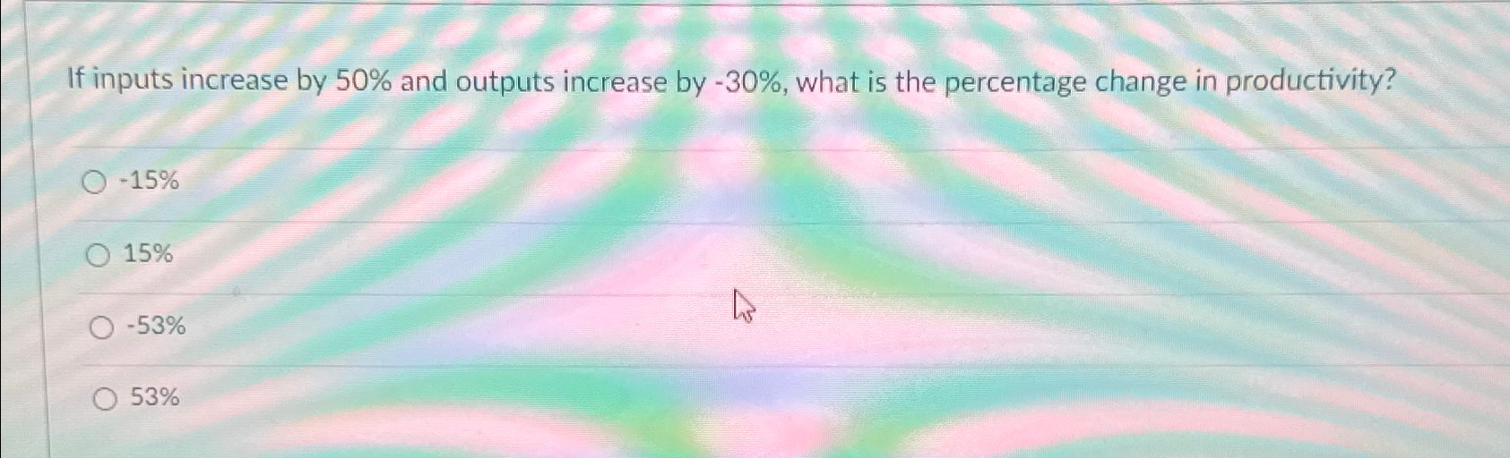 Solved If inputs increase by 50% ﻿and outputs increase by | Chegg.com