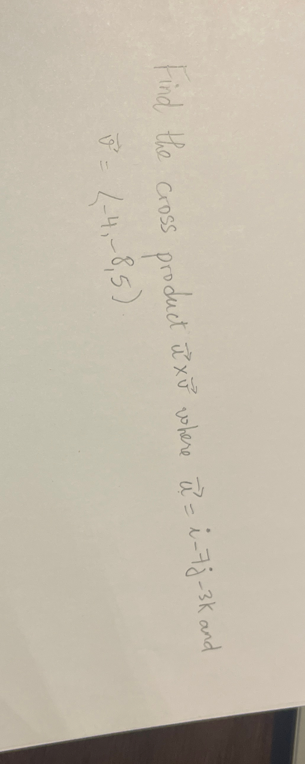 Solved Find the cooss product vec(u)×vec(v) ﻿where | Chegg.com