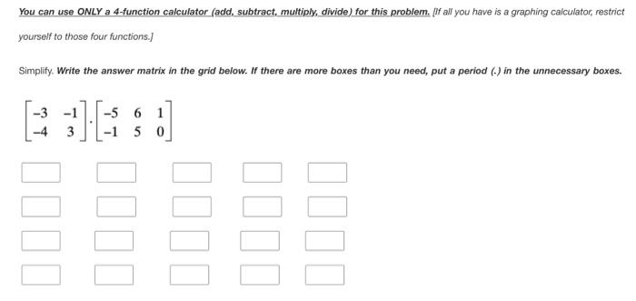 Solved You can use ONLY a 4-function calculator (add, | Chegg.com