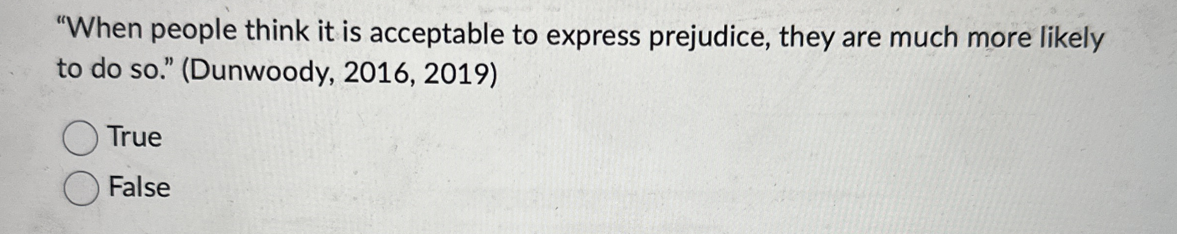 Solved "When people think it is acceptable to express | Chegg.com