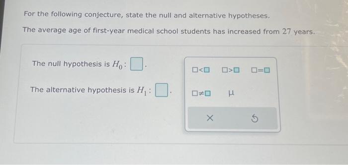 Solved For the following conjecture, state the null and | Chegg.com