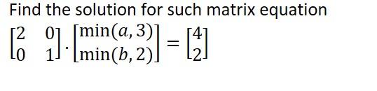 Solved Find the solution for such matrix equation | Chegg.com