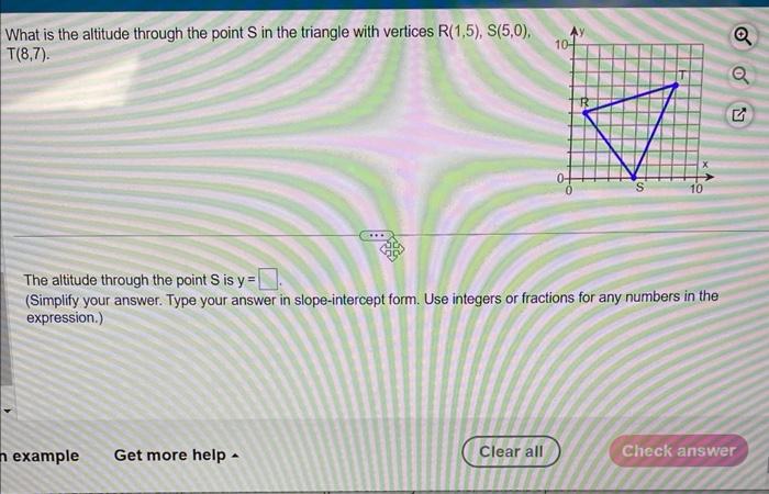Solved What is the altitude through the point S in the | Chegg.com