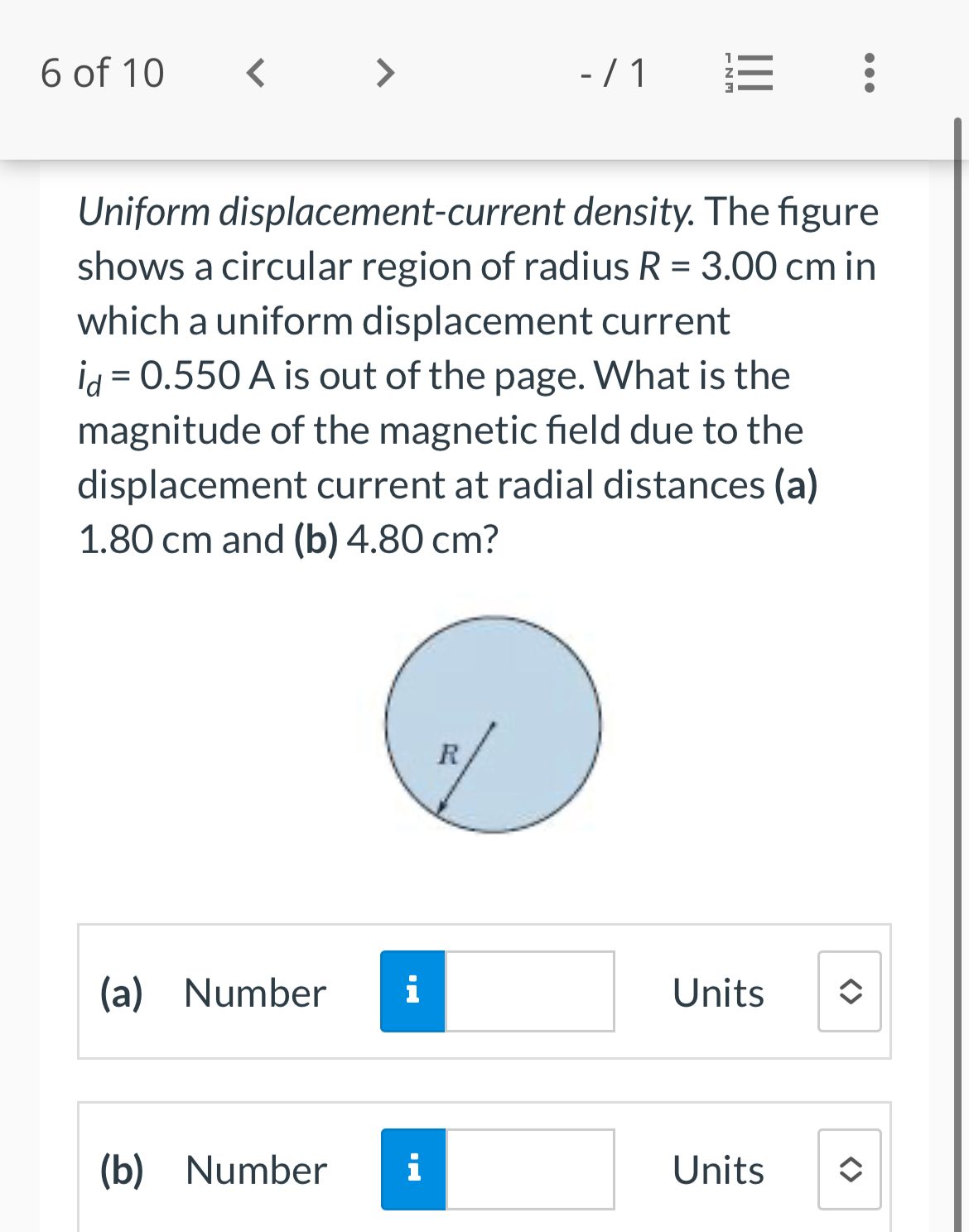 Solved Uniform displacement-current density. The figureshows | Chegg.com