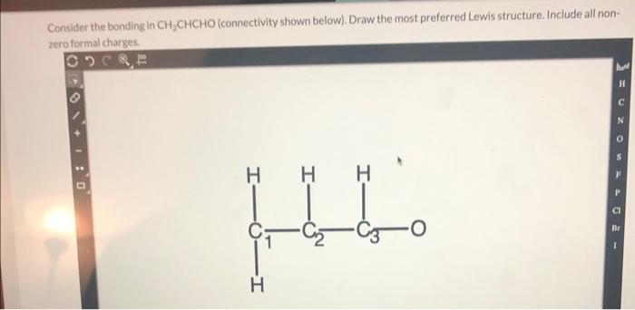 Solved Consider the bonding in CH,CHCHO (connectivity shown | Chegg.com