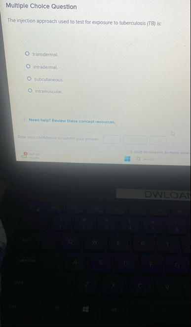 Solved Multiple Cholce QuestionThe injection approach used | Chegg.com