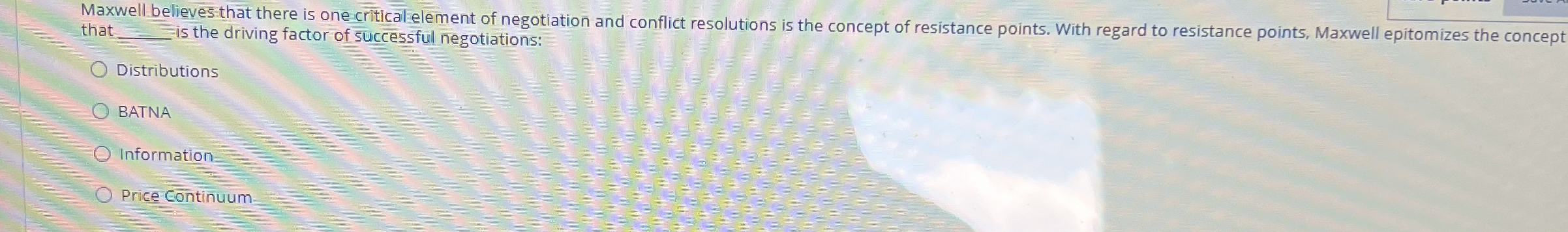 Solved Maxwell believes that there is one critical element | Chegg.com
