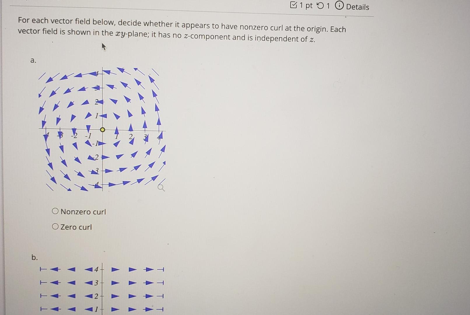 Solved For each vector field below, decide whether it | Chegg.com