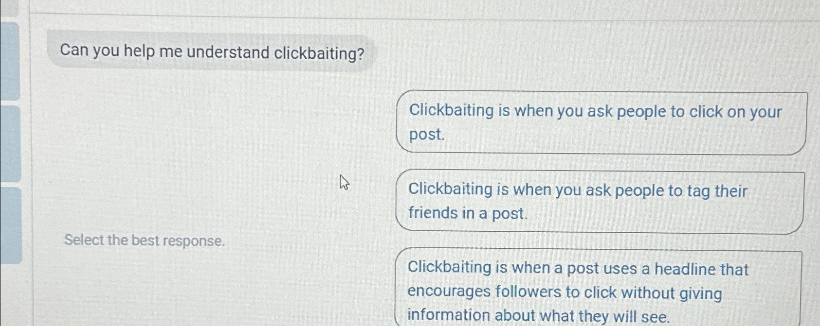 Solved Can you help me understand clickbaiting?Clickbaiting | Chegg.com