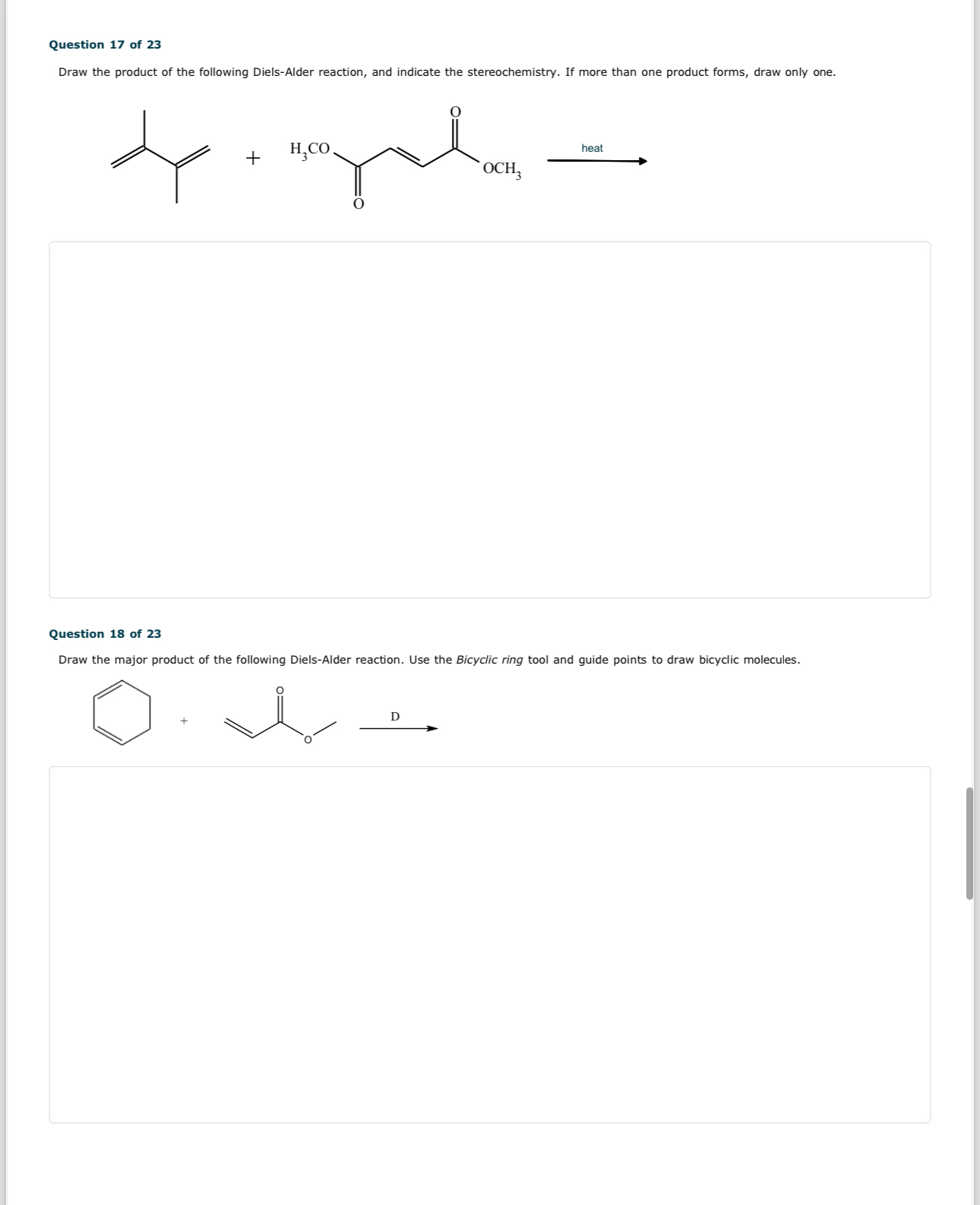 Solved Question 17 ﻿of 23Draw the product of the following | Chegg.com