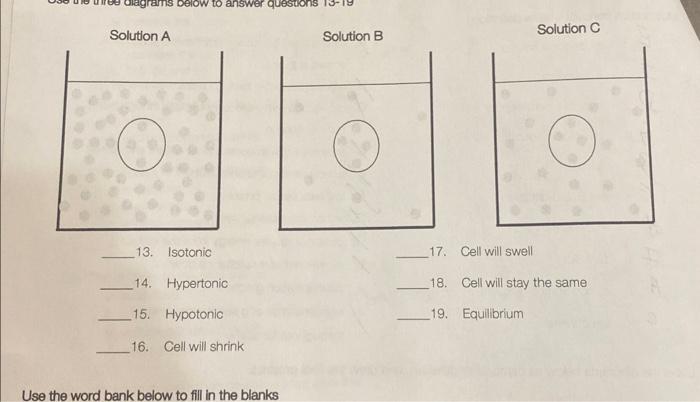 Solved label the diagrams as osmosis or diffusion and draw | Chegg.com