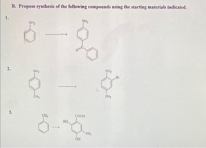 Solved B. Propose synthesis of the following compounds using | Chegg.com