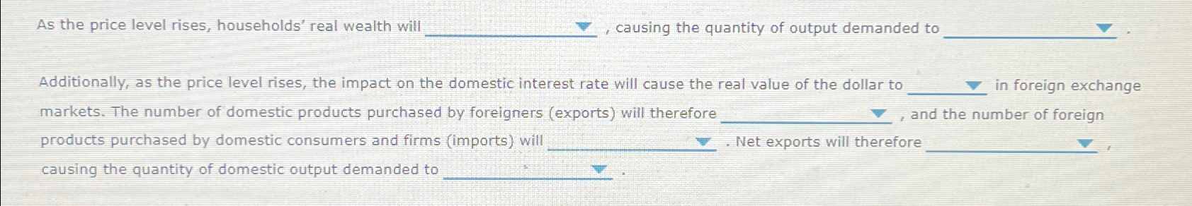 Solved As the price level rises, households' real wealth | Chegg.com