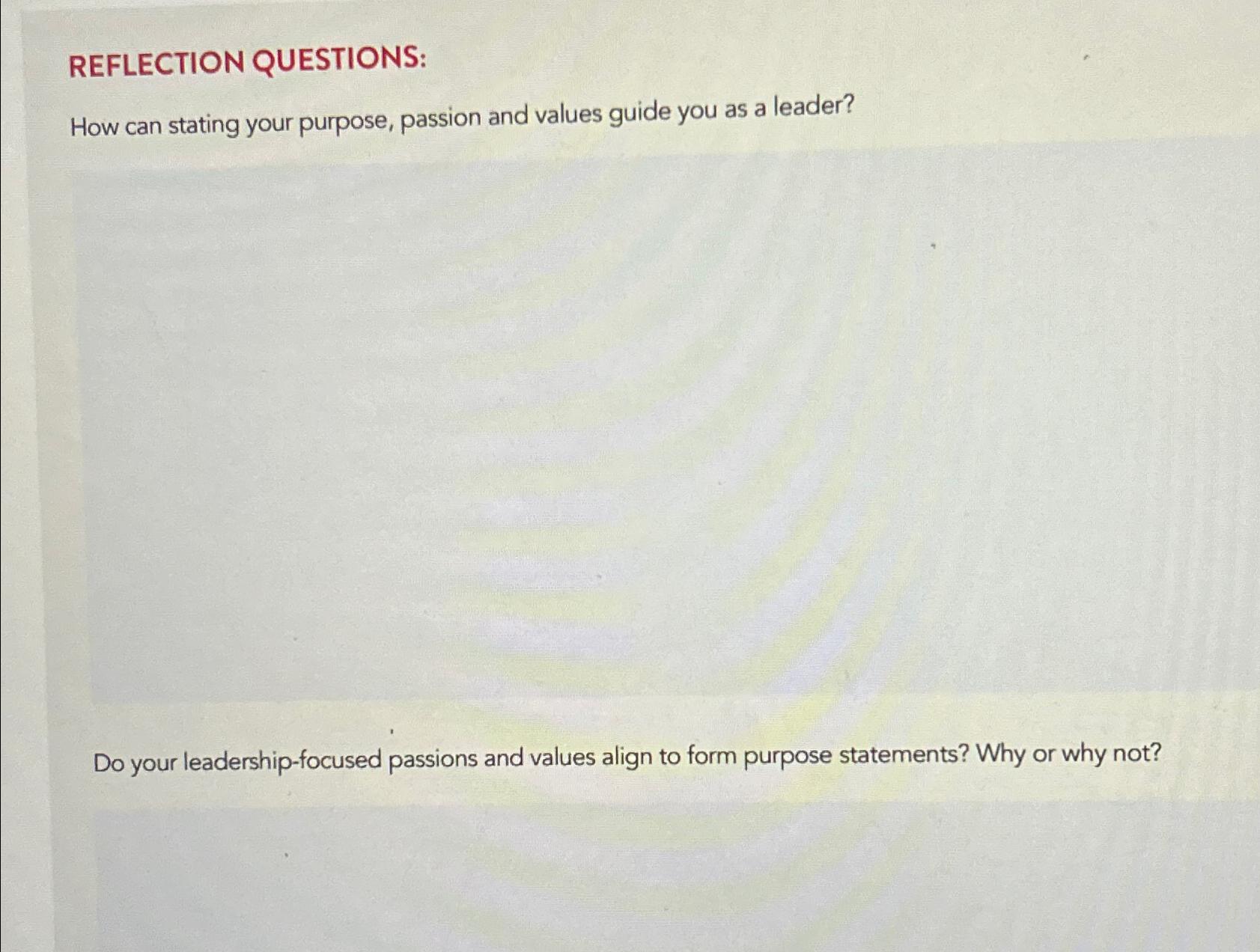 Solved REFLECTION QUESTIONS:How can stating your purpose, | Chegg.com