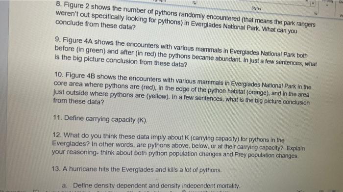 Solved Number Of Pythons Removed 400 350 300 250 200 150 