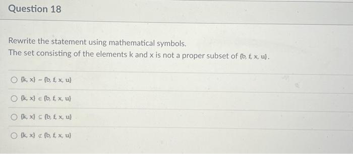 Solved Rewrite the statement using mathematical symbols. The | Chegg.com