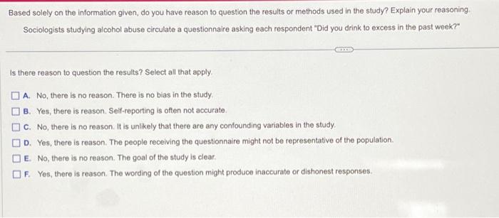 Solved Based solely on the information given, do you have | Chegg.com