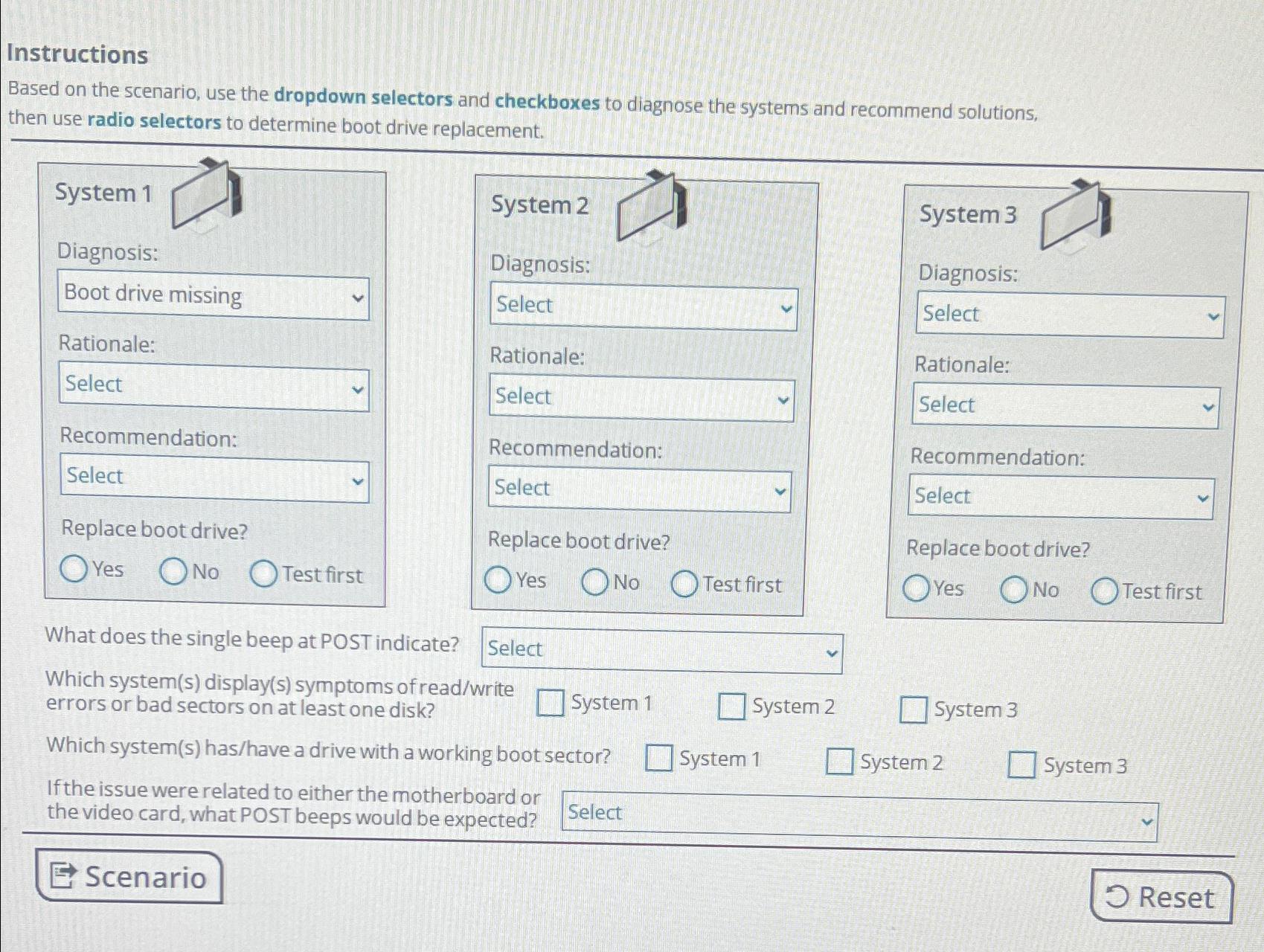 Solved InstructionsBased on the scenario, use the dropdown | Chegg.com Solved InstructionsBased on the scenario, use the dropdown | Chegg.com