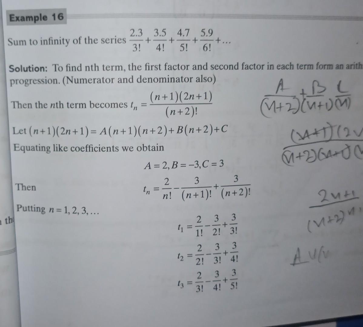 Solved Sum to infinity of the series | Chegg.com