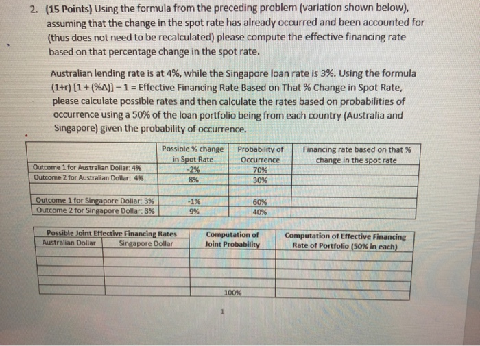 2. (15 Points) Using the formula from the preceding | Chegg.com
