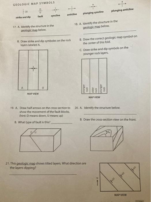 Solved Geologic Structures and Maps Geologic structures | Chegg.com